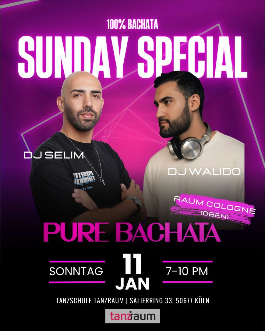 Pure Bachata Sunday Special (Oberer Raum) - Tanzschule tanzraum